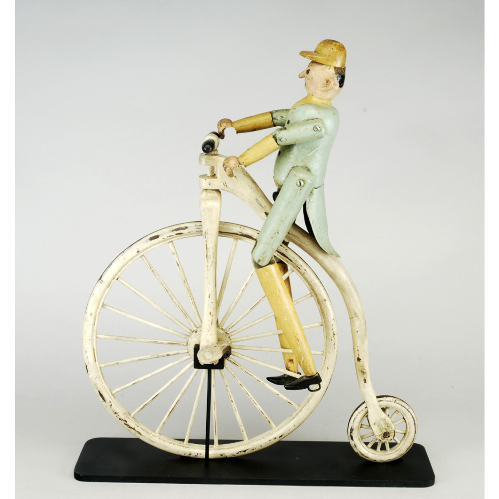 Antique Dealers Association of America - Carved and Painted Man Riding ...